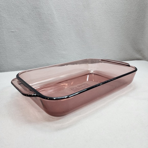Pyrex | Kitchen | Pyrex 232r Cranberry Glass Baking Dish 1x7x15in 2 ...